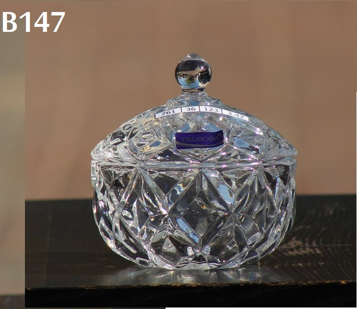 B-117-Crystal Candy Bowl with Lid, Decorative Bowl – DubaiCrystal
